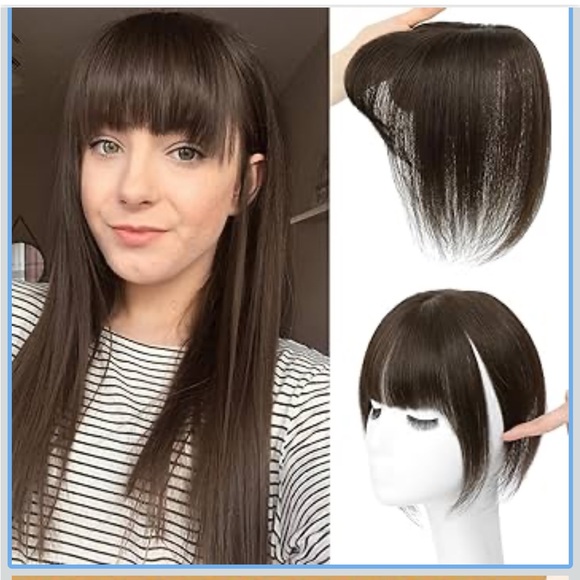 Hair | Human Hair 36 Cover Clips In Full Fringe Fake Bangs Hair Pieces ...